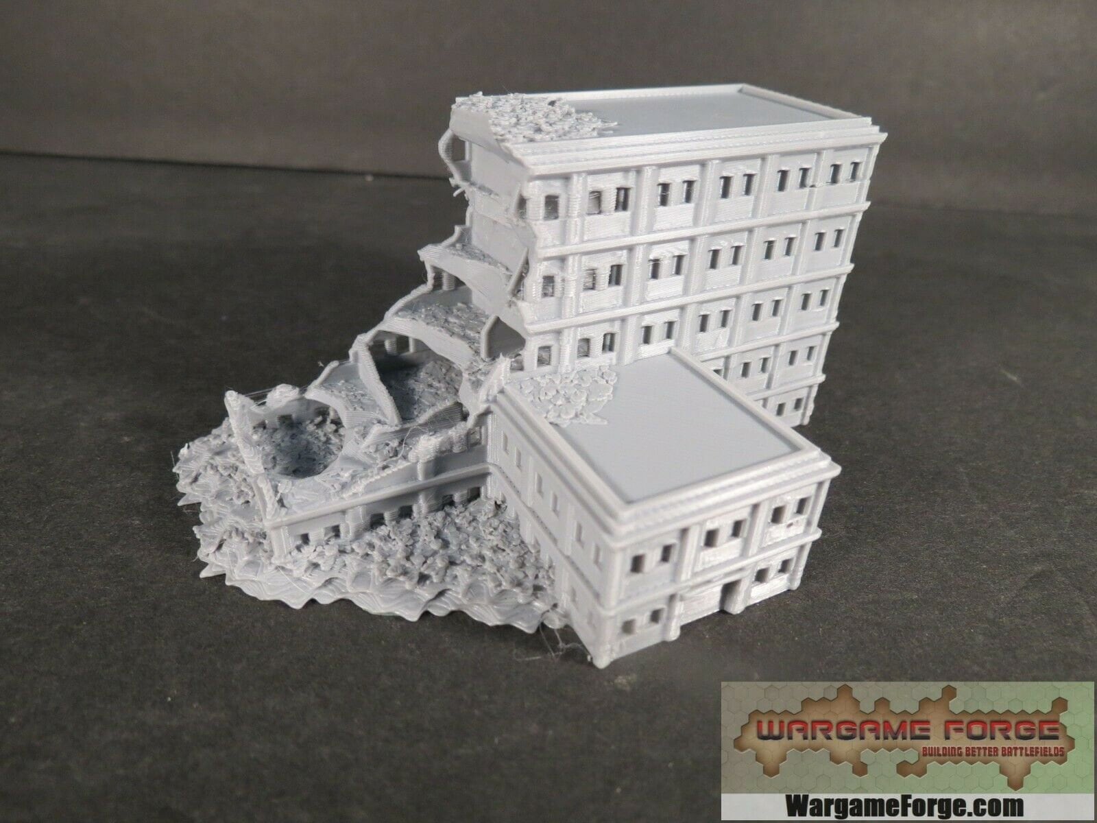 Modern Ruined Hotel 16 - Tabletop War Game Terrain Battletech – Stickurama