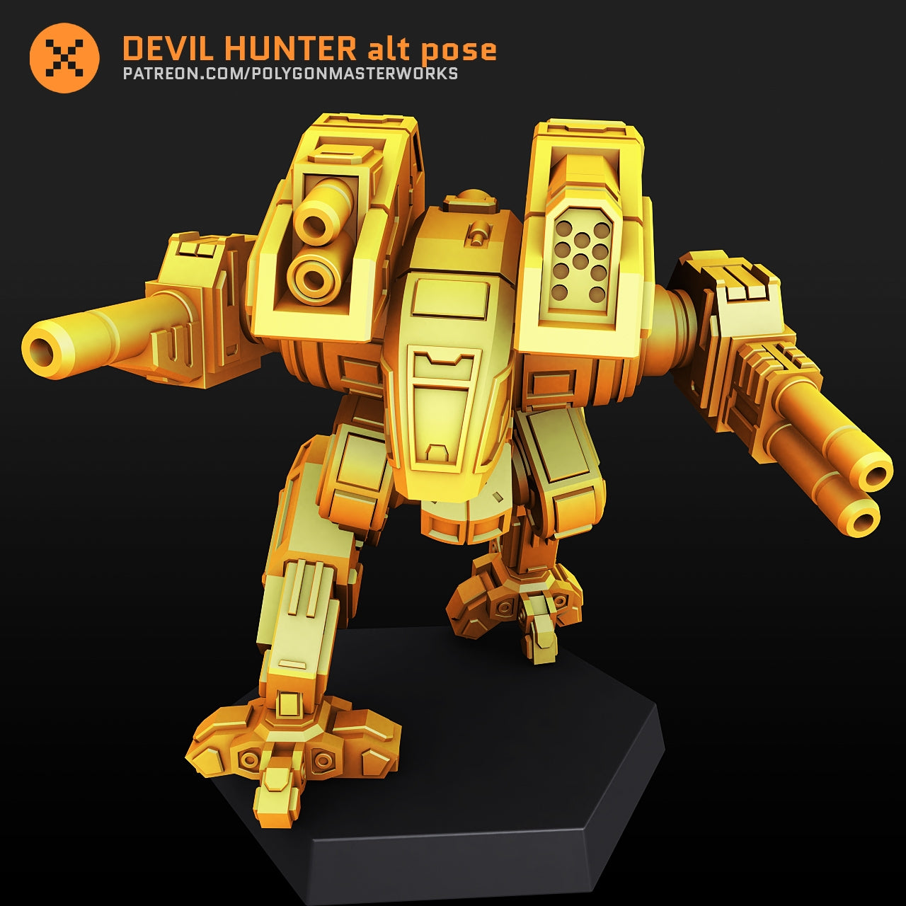Devil Hunter Alt Pose (By PMW) Alternate Battletech Mechwarrior Miniat ...