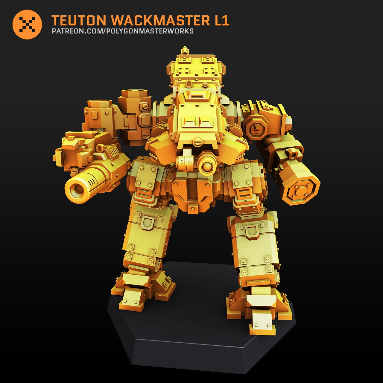 Teuton Wackmaster L1 (By PMW) Alternate Battletech Mechwarrior Miniatu ...