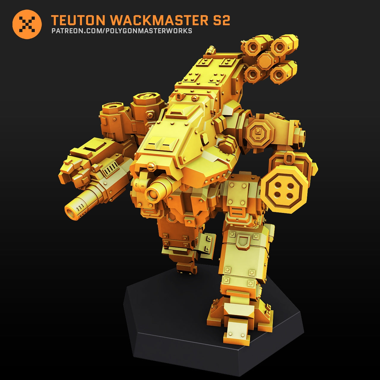 Teuton Wackmaster S2 (By PMW) Alternate Battletech Mechwarrior Miniatu ...